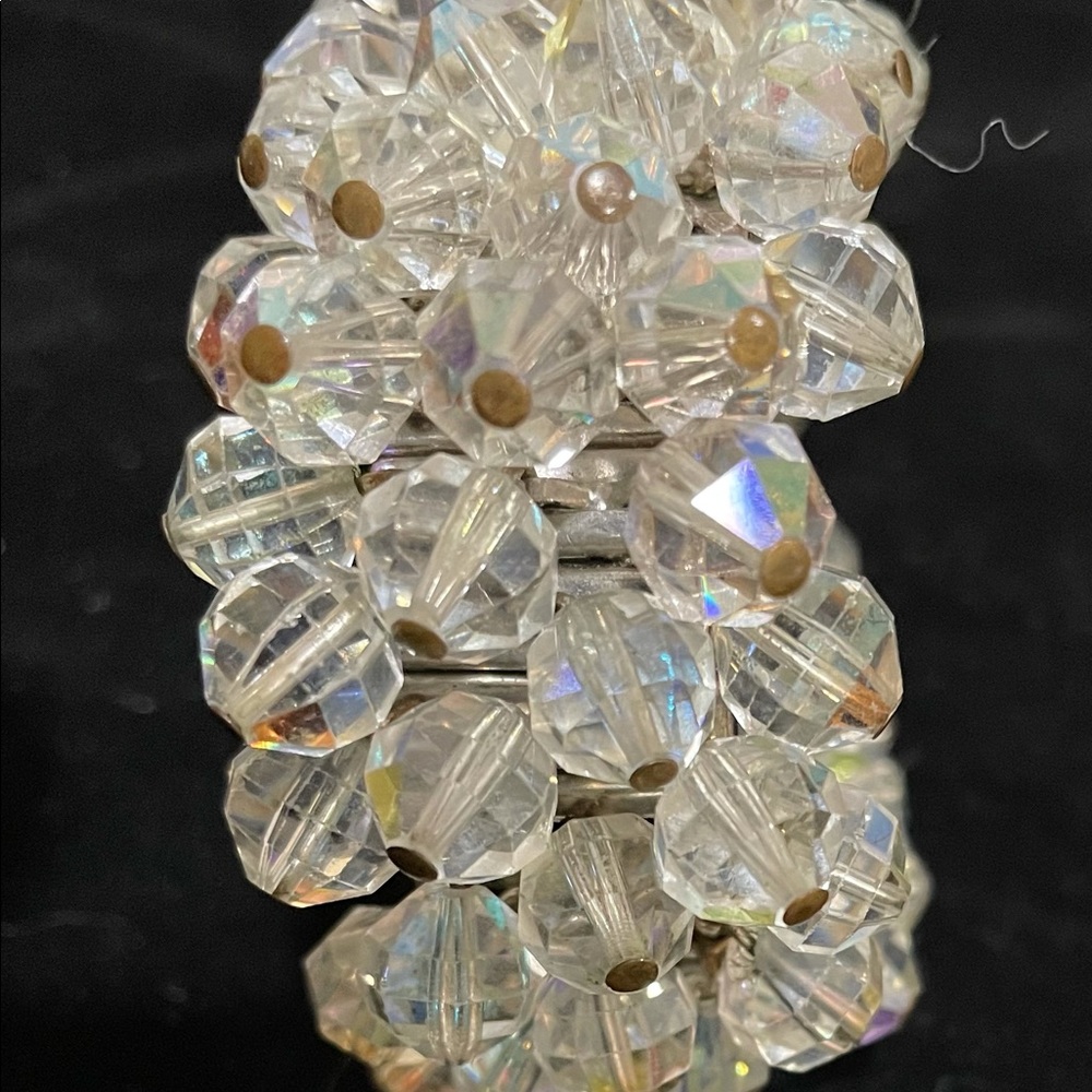 1950s Expandable Aurora Borealis Crystal Bracelet, Ma… - Gem